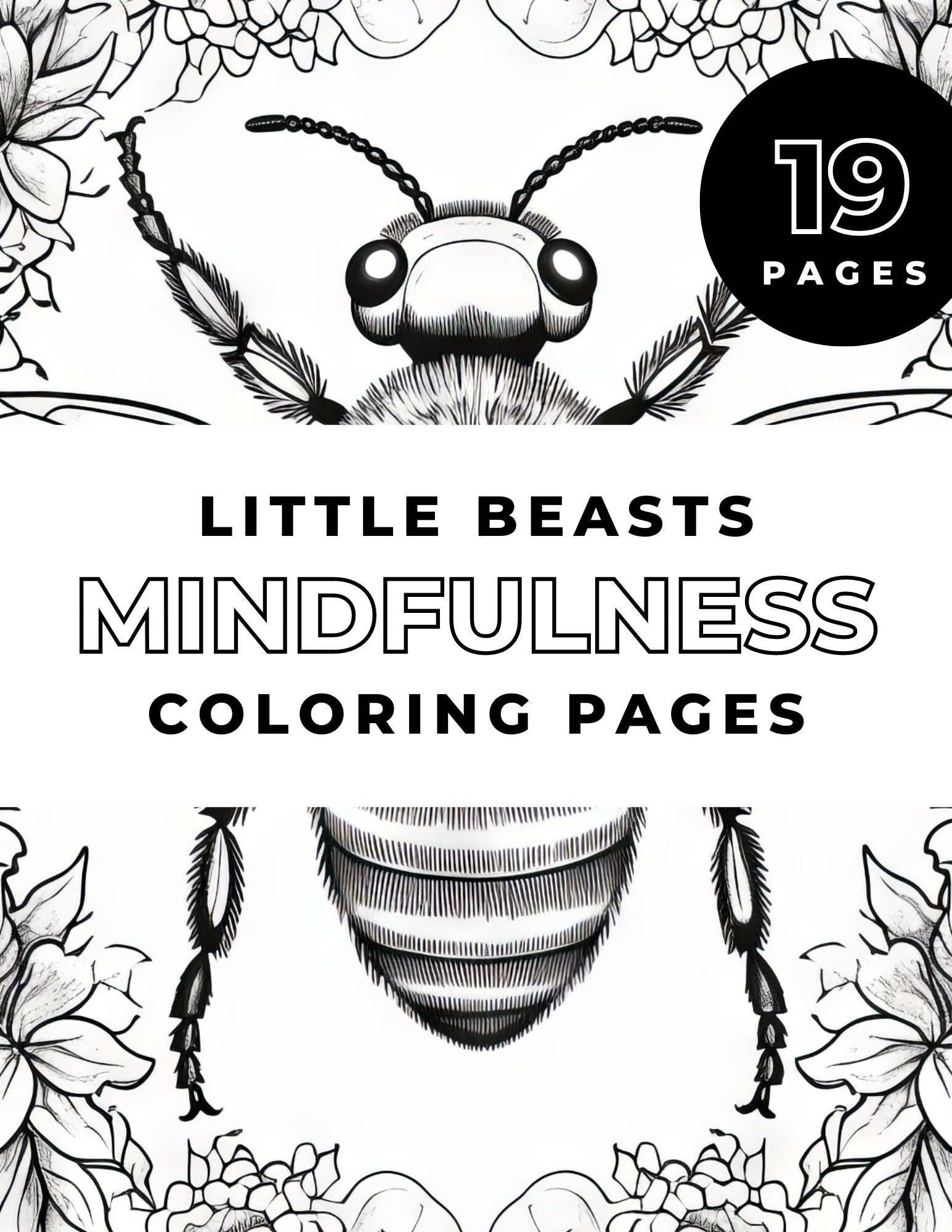 19 Page Printable Coloring Book Coloring Book Little Beasts Printable ...