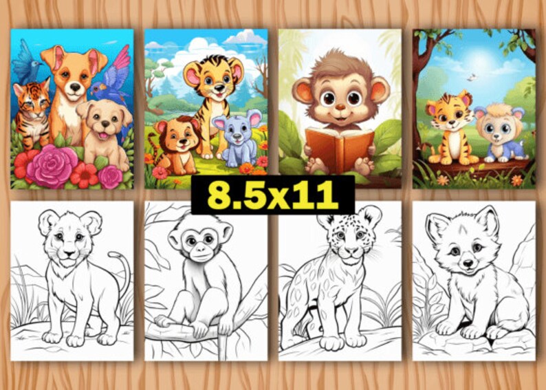 230 Wild Animal Coloring Pages for Kids - Etsy