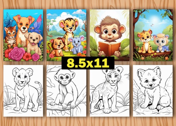 230 Wild Animal Coloring Pages for Kids - Etsy