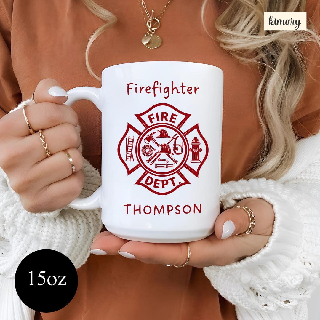Personalized Firefighter, Customizable Insulated Cup With Slider Lid ...