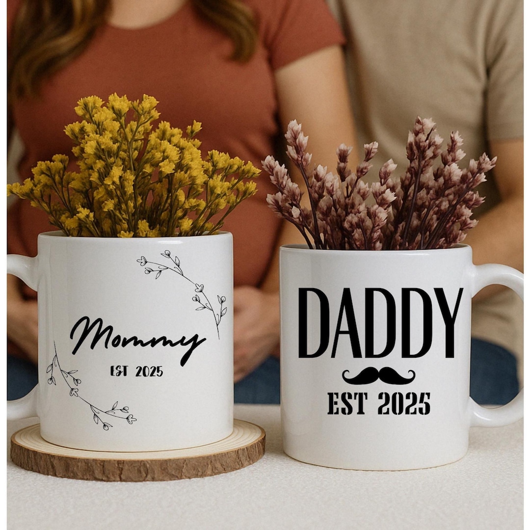 New Mommy Mug, New Daddy Mug, Baby Shower, Baby Shower Mug Gift, New ...
