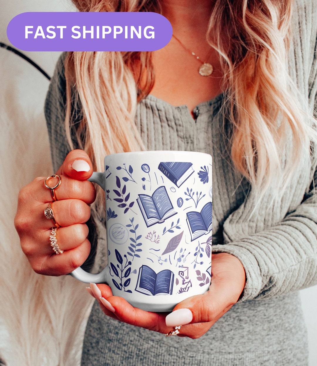 Charming Book Mug, Ideal Book Lover Gift, Reading Enthusiast Coffee Cup ...