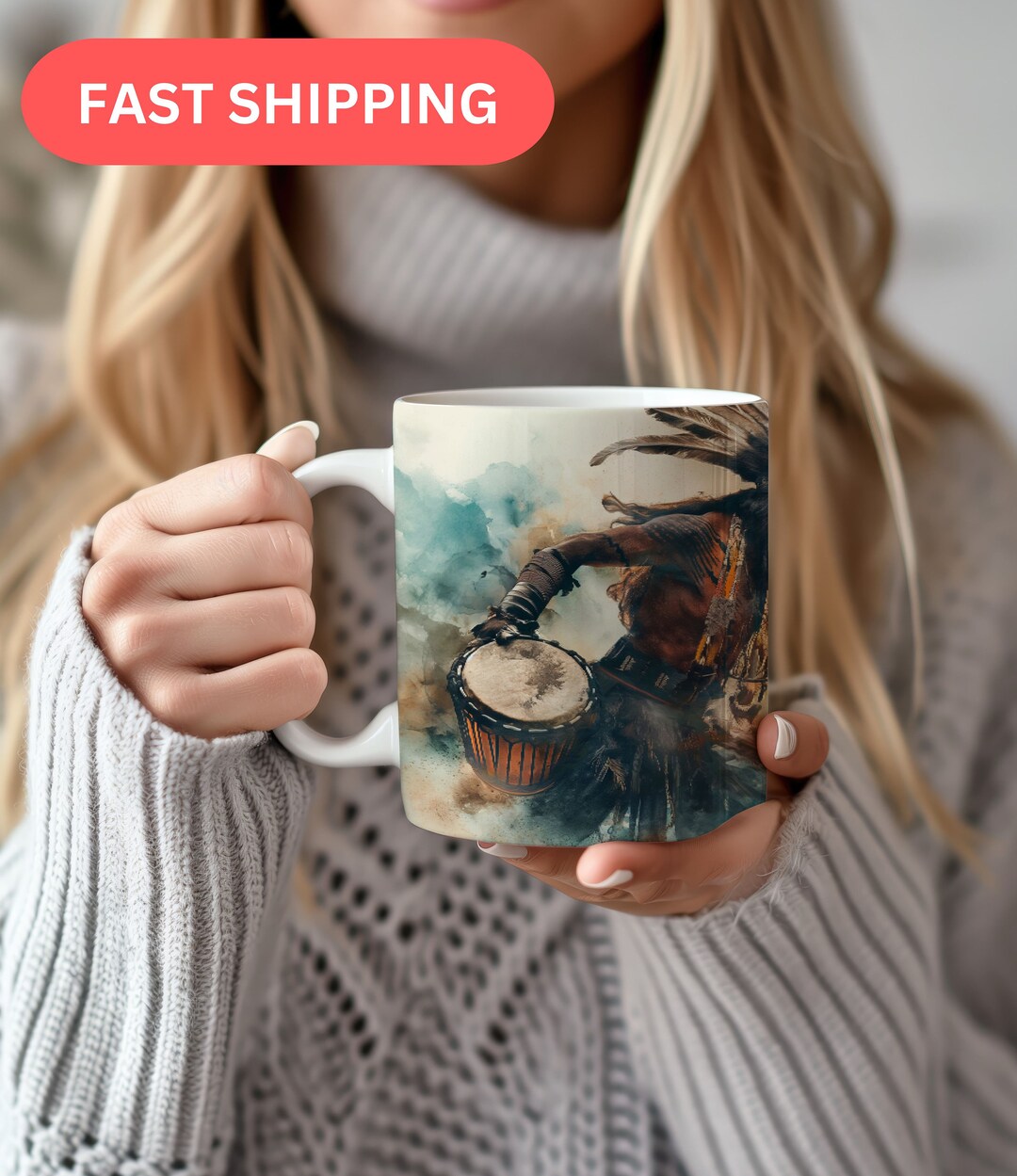 Native American Shaman Mug Spirit Companion Cultural Heritage Drinkware ...