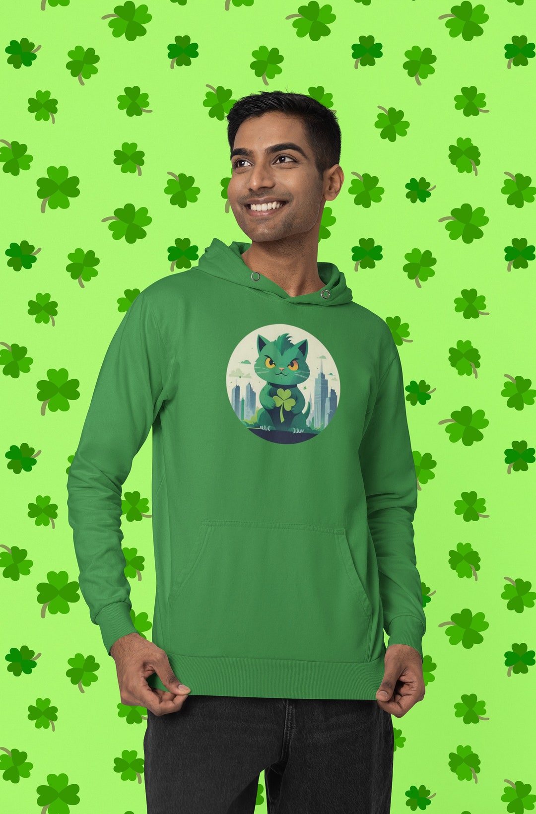 Kitty Godzilla St Patrick's Day - Etsy