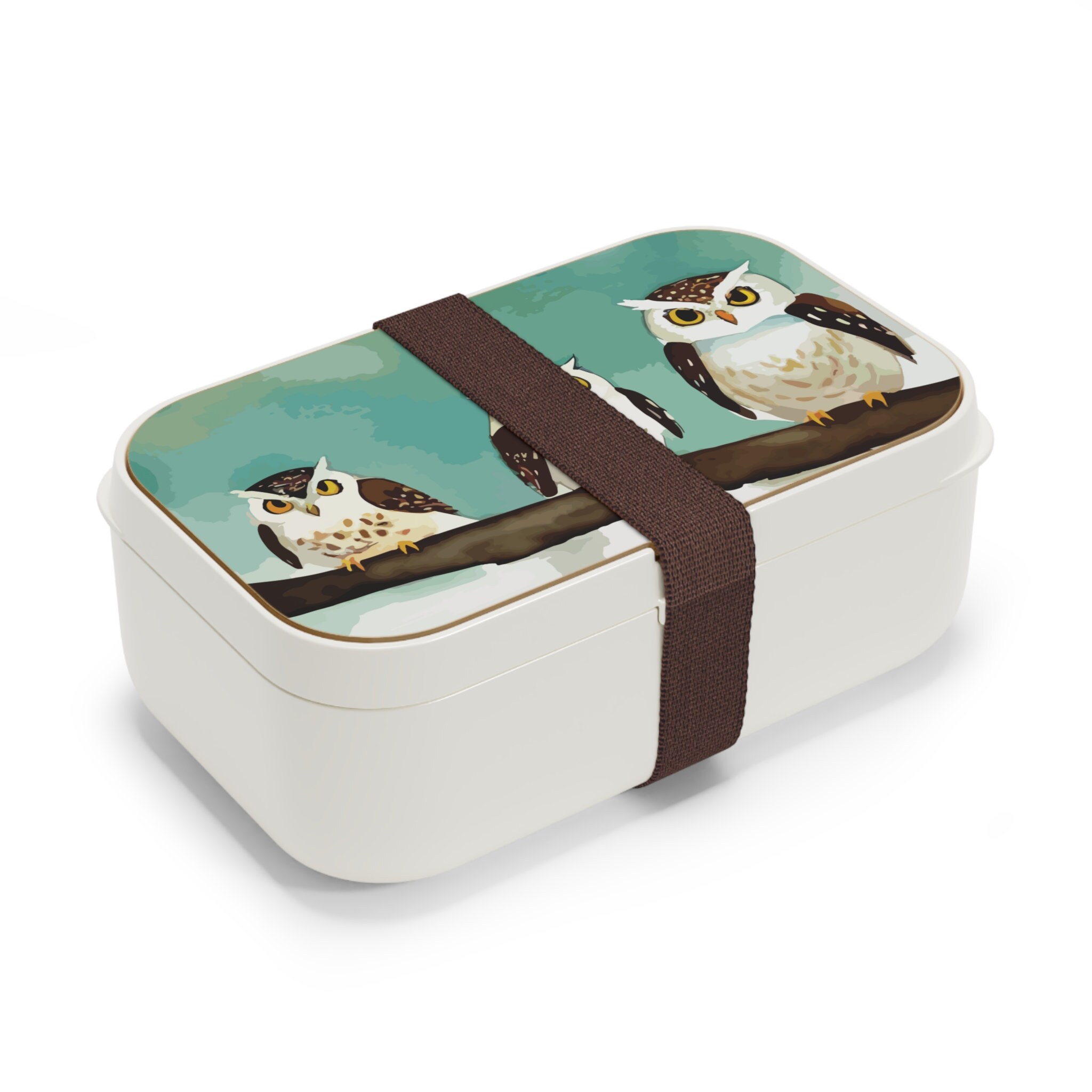 Mama Owl Bento Lunch Box Water Color Three Owls Mom and Owelets ...