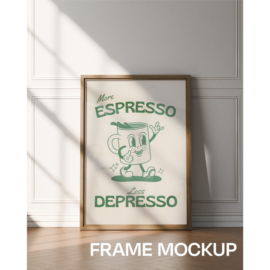 DIN A Vertical Wall Art Frame Mockup Minimal Elegant Cornice Scene ...
