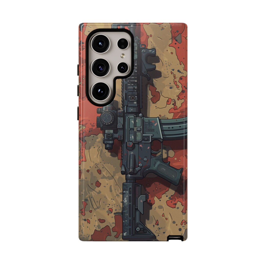 M4 Carbine Phone Case Tactical Military Art Design for iPhone 15 14 13 ...