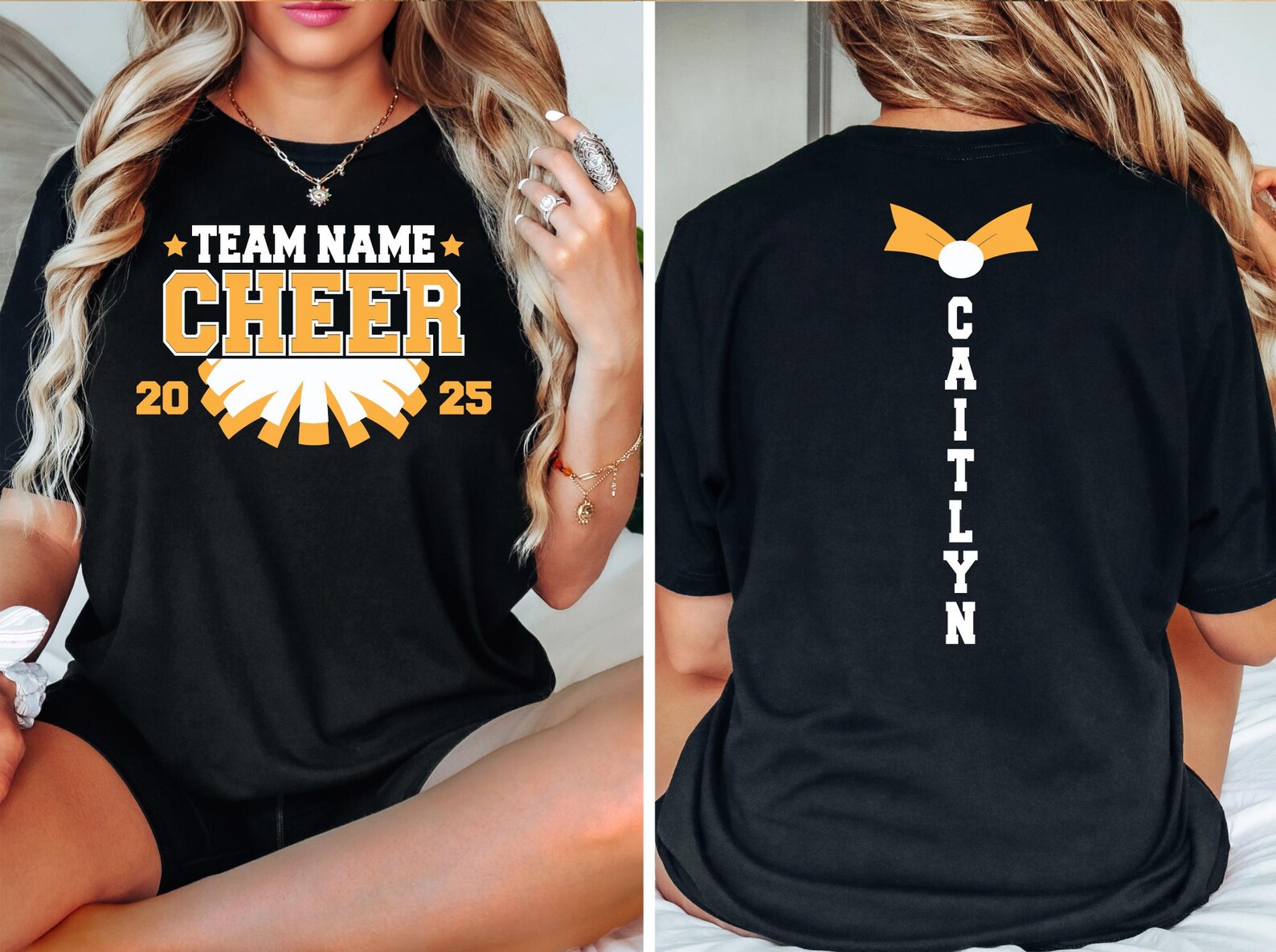 Custom Cheer Team Name Shirt, Cheer Player T-shirt, Personalized Cheer ...