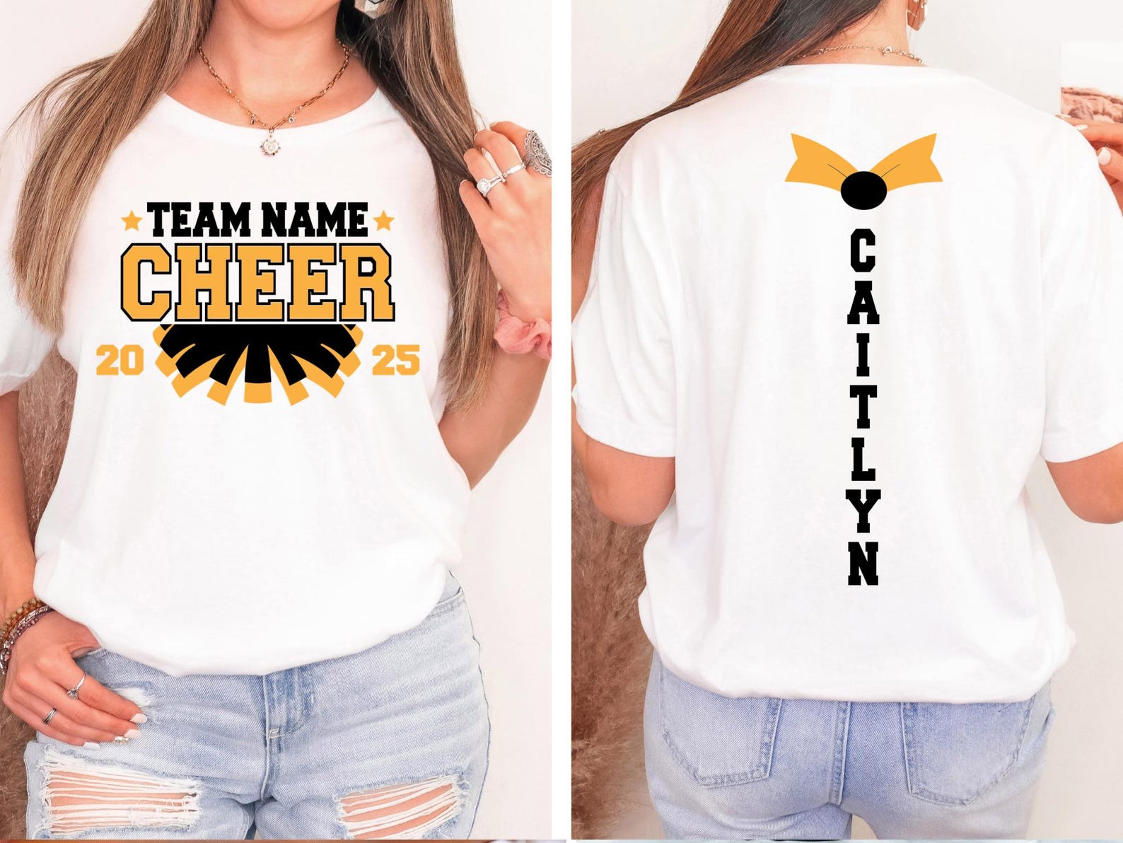 Custom Cheer Team Name Shirt, Cheer Player T-shirt, Personalized Cheer ...