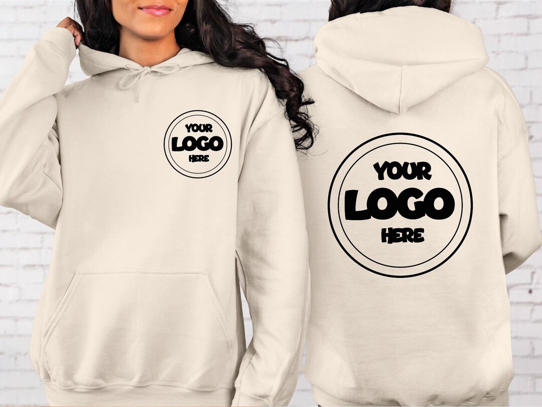 Custom Logo Hoodie,front and Back Logo Hoodie,your Business Logo or ...