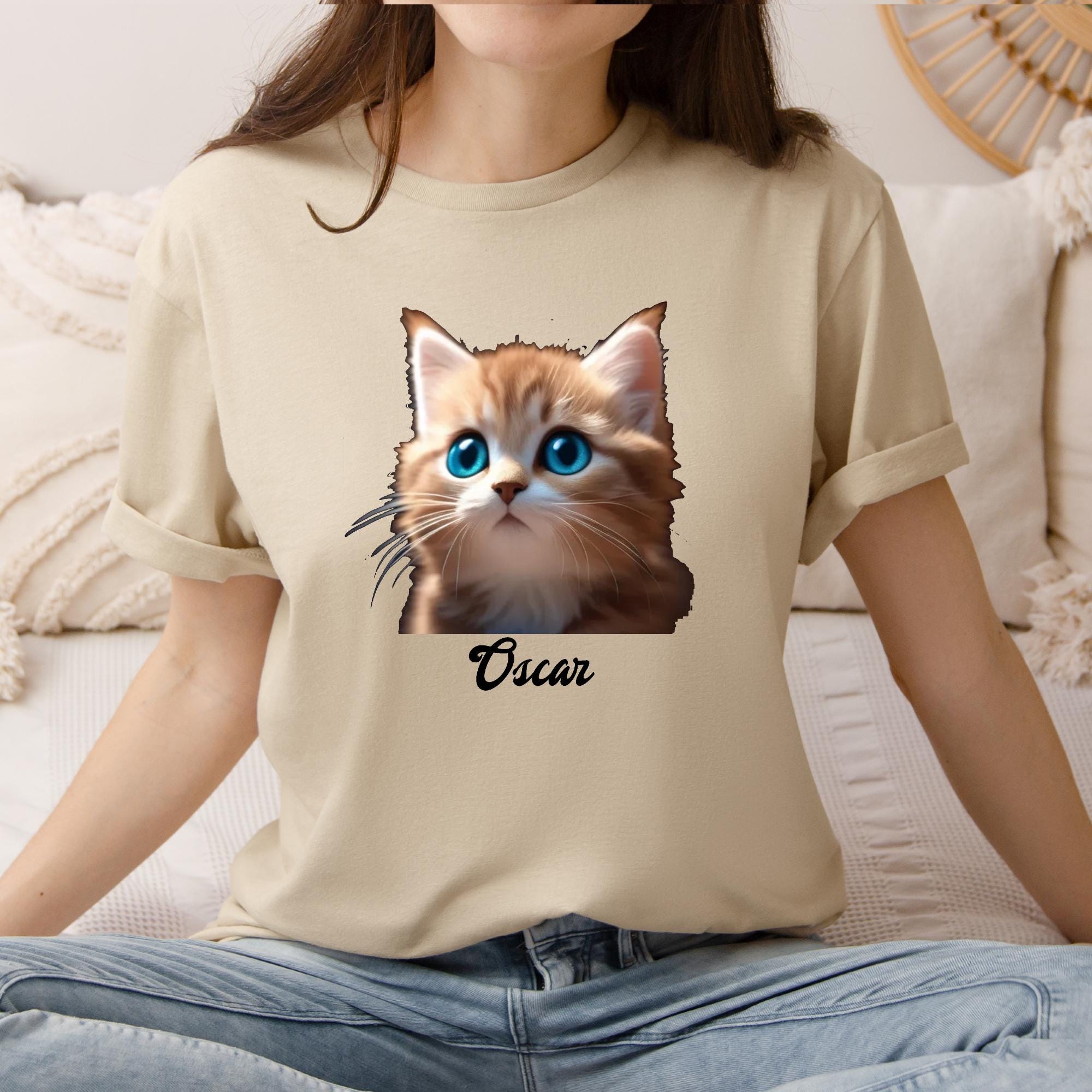 Custom Cat Shirt,personalized Cat Shirt,cat Lover Gift,cat Lovers Shirt ...