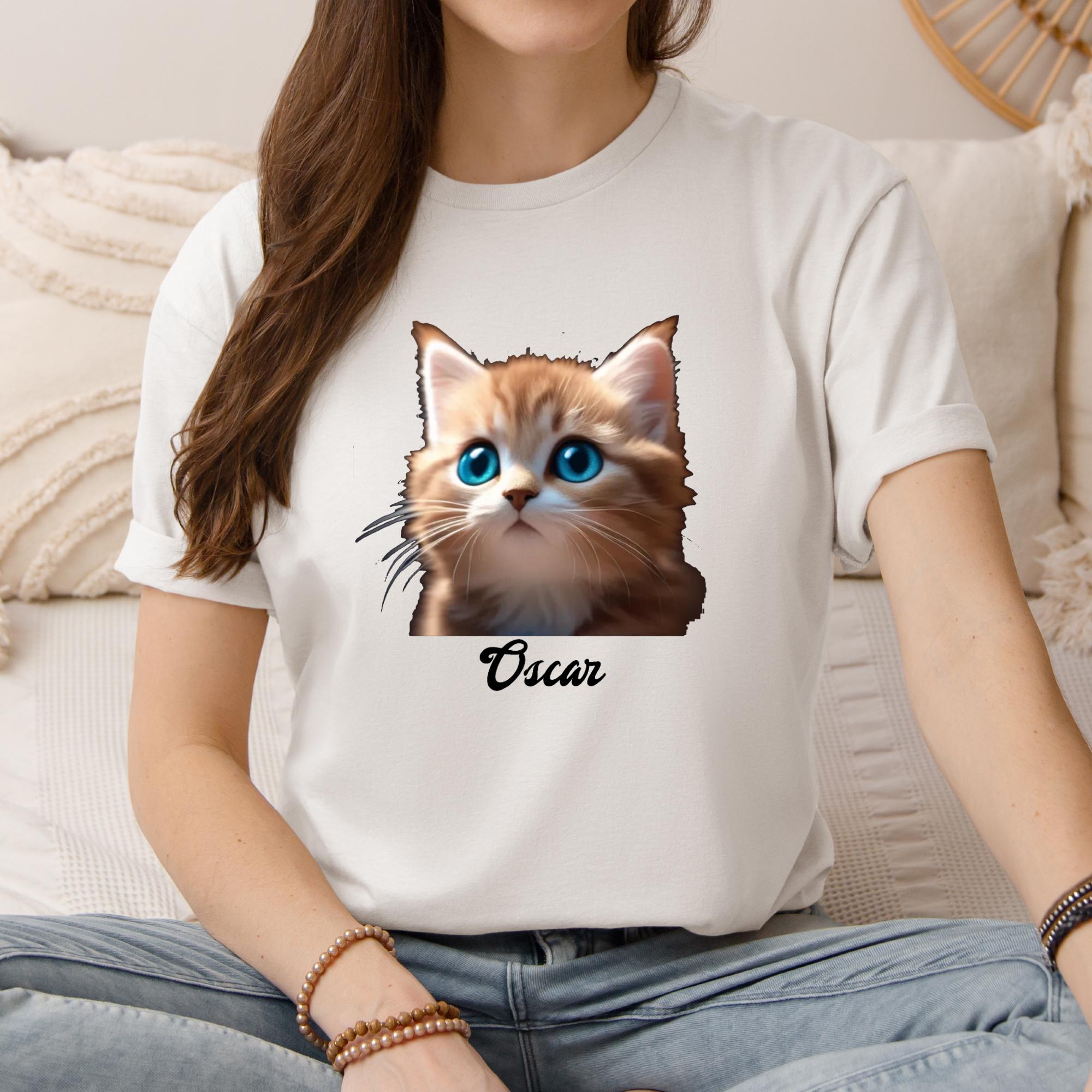 Custom Cat Shirt,personalized Cat Shirt,cat Lover Gift,cat Lovers Shirt ...