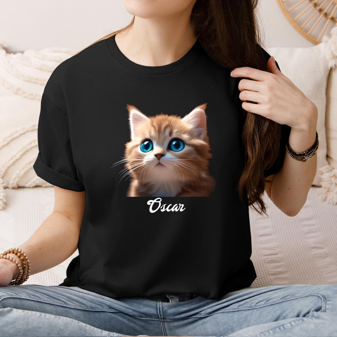 Custom Cat Shirt,personalized Cat Shirt,cat Lover Gift,cat Lovers Shirt ...