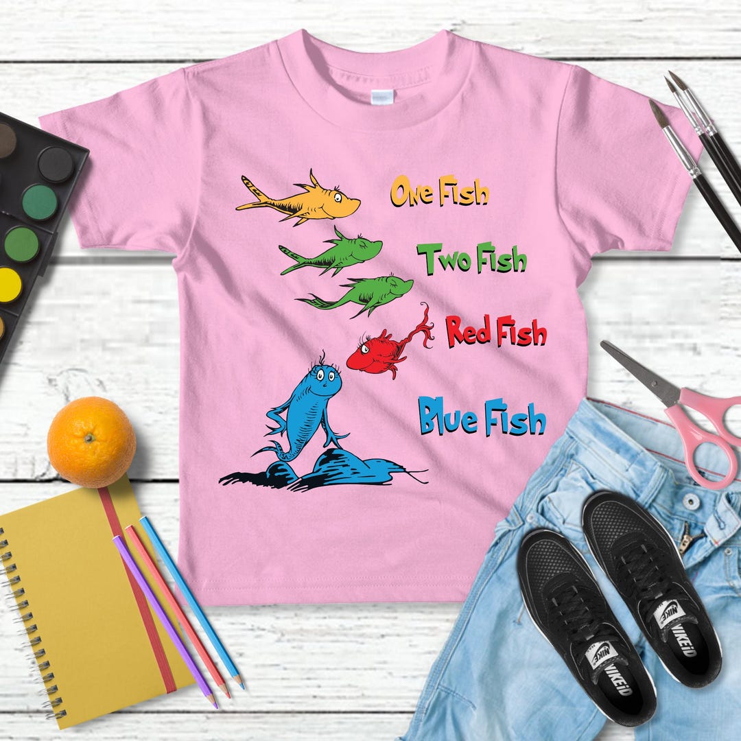 Reading Day Shirt, Read Across America Shirt, One Fish Two Fish Red ...