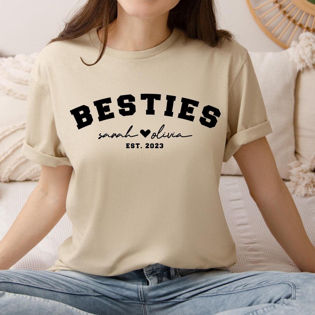 Custom Bestie Shirt,custom Since Best Friends Shirts,matching Best ...