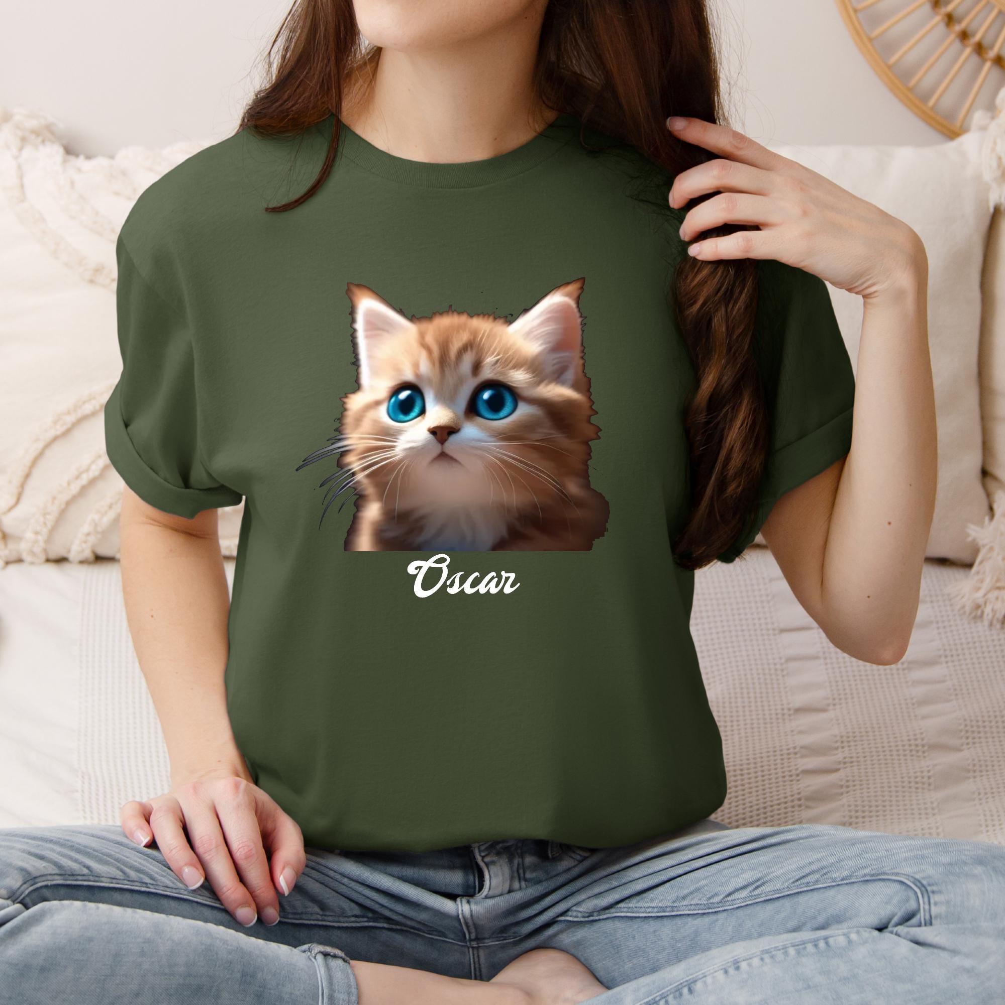 Custom Cat Shirt,personalized Cat Shirt,cat Lover Gift,cat Lovers Shirt ...