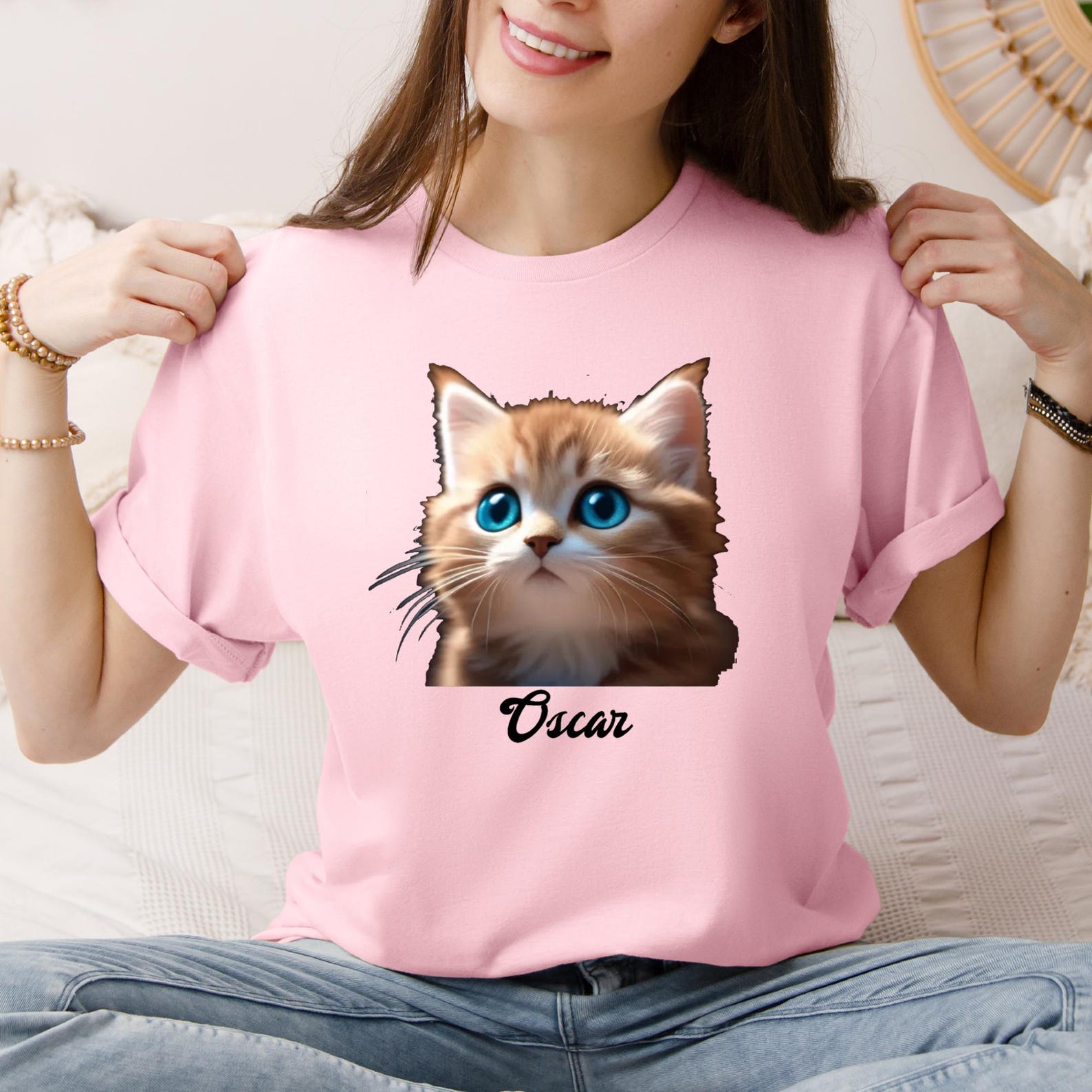 Custom Cat Shirt,personalized Cat Shirt,cat Lover Gift,cat Lovers Shirt ...