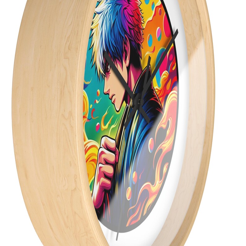 Jujutsu Kaisen Gojo Satoru Enigmatic Wall Clock Mystical Swirls Design ...