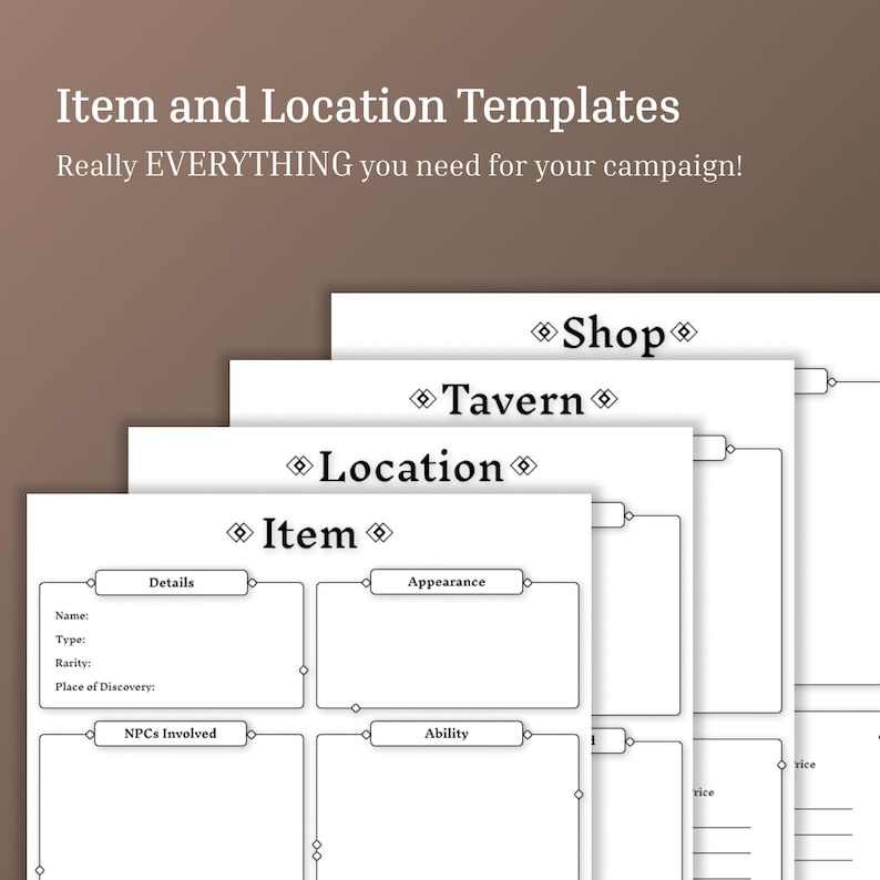 Dnd Planner, Dnd Printable, Dnd Tracker, DM Planner, DM Notebook, D and D Sheet, Dungeons and ...