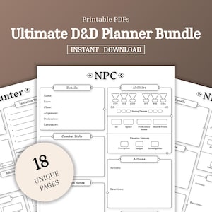 Dnd Planner, Dnd Printable, Dnd Tracker, DM Planner, DM Notebook, D and ...