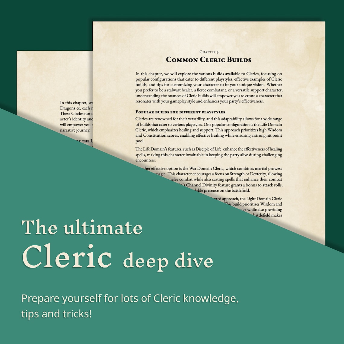 Ultimate D&D Cleric Guide Dungeons and Dragons Toolkit for Building a ...