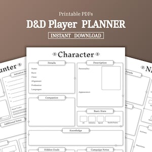 Dnd Planner, Dnd Printable, Dnd Tracker, DM Planner, DM Notebook, D and ...