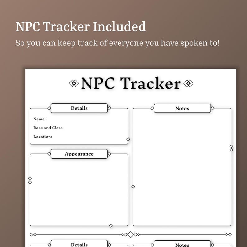 Dnd Planner, Dnd Printable, Dnd Tracker, DM Planner, DM Notebook, D and D Sheet, Dungeons and ...