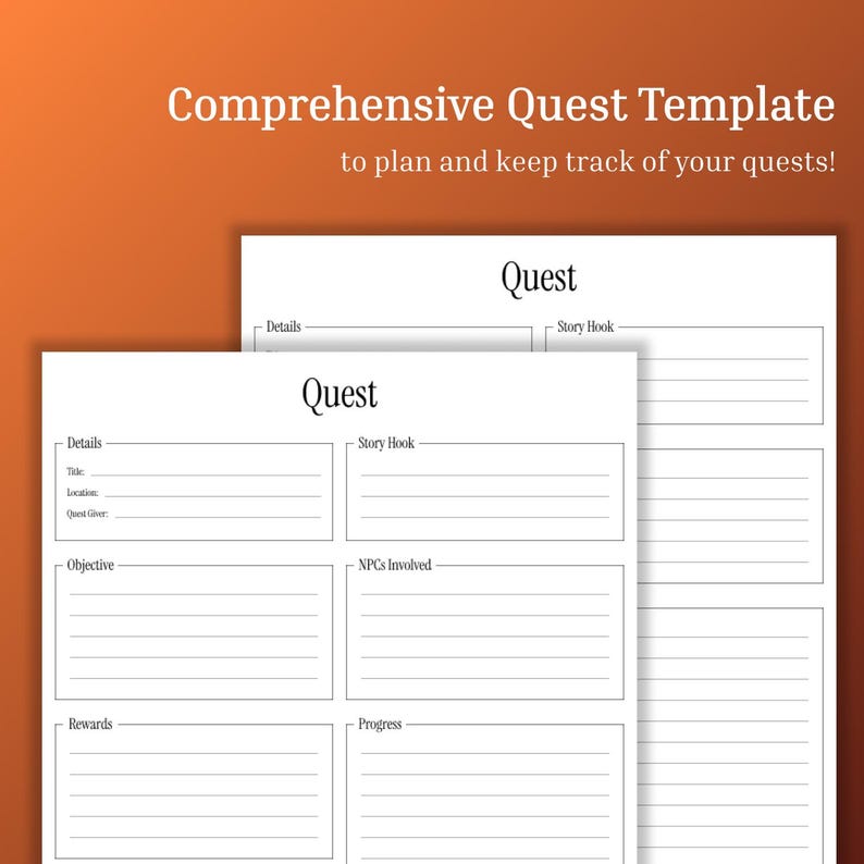 Dnd Campaign Planner, DM Notebook, 10 Unique Pages (digital PDF) - Etsy