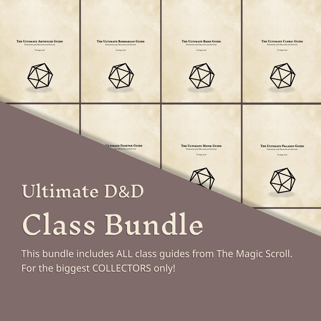 Ultimate D&D Class Bundle Dungeons and Dragons Toolkit for All Classes ...