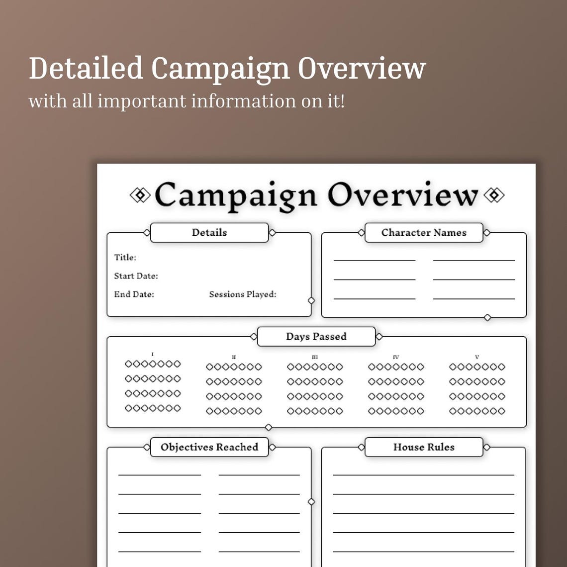 Dnd Planner, Dnd Printable, Dnd Tracker, DM Planner, DM Notebook, D and ...