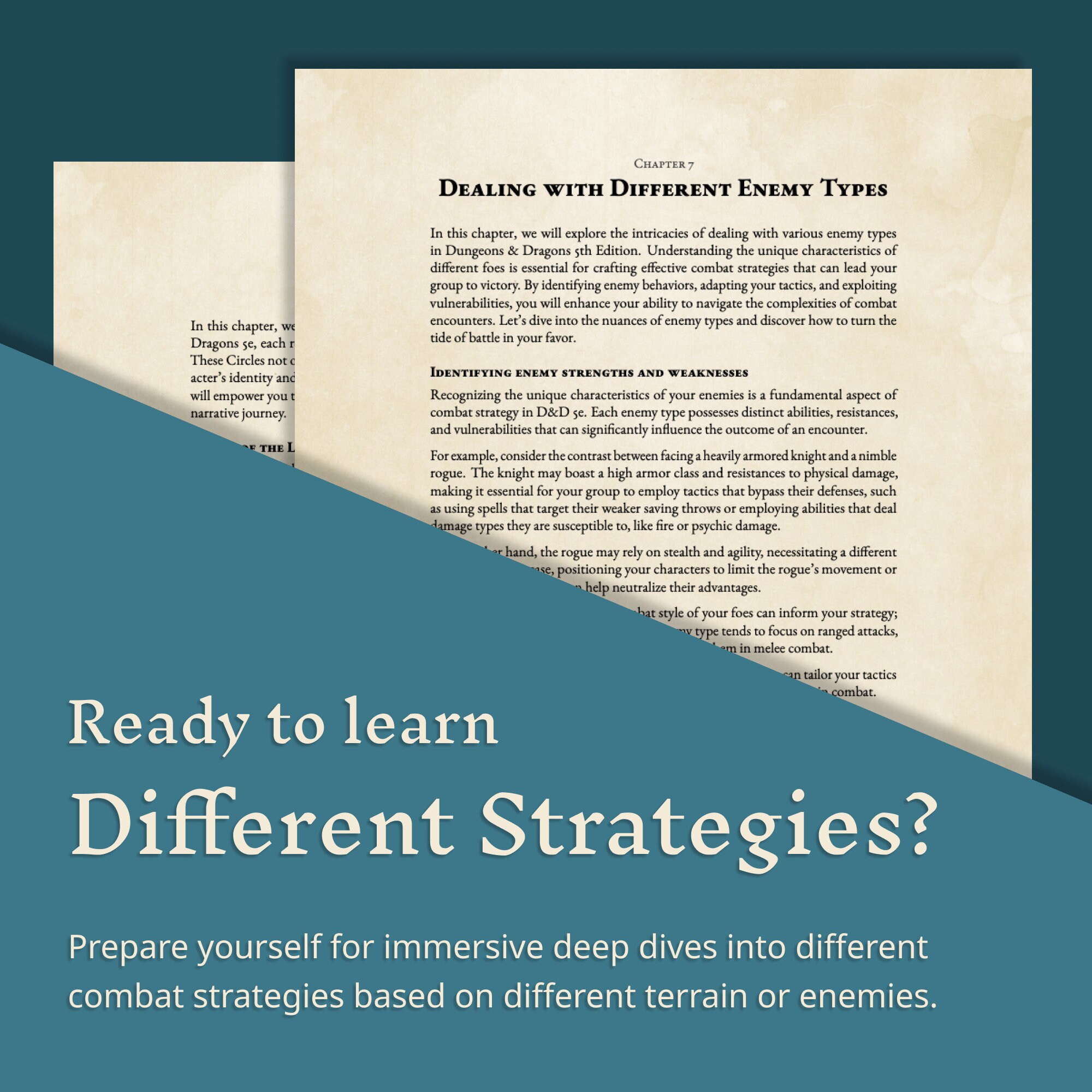 Advanced Combat Tactics for D&D 5e Dungeons and Dragons Toolkit for All ...