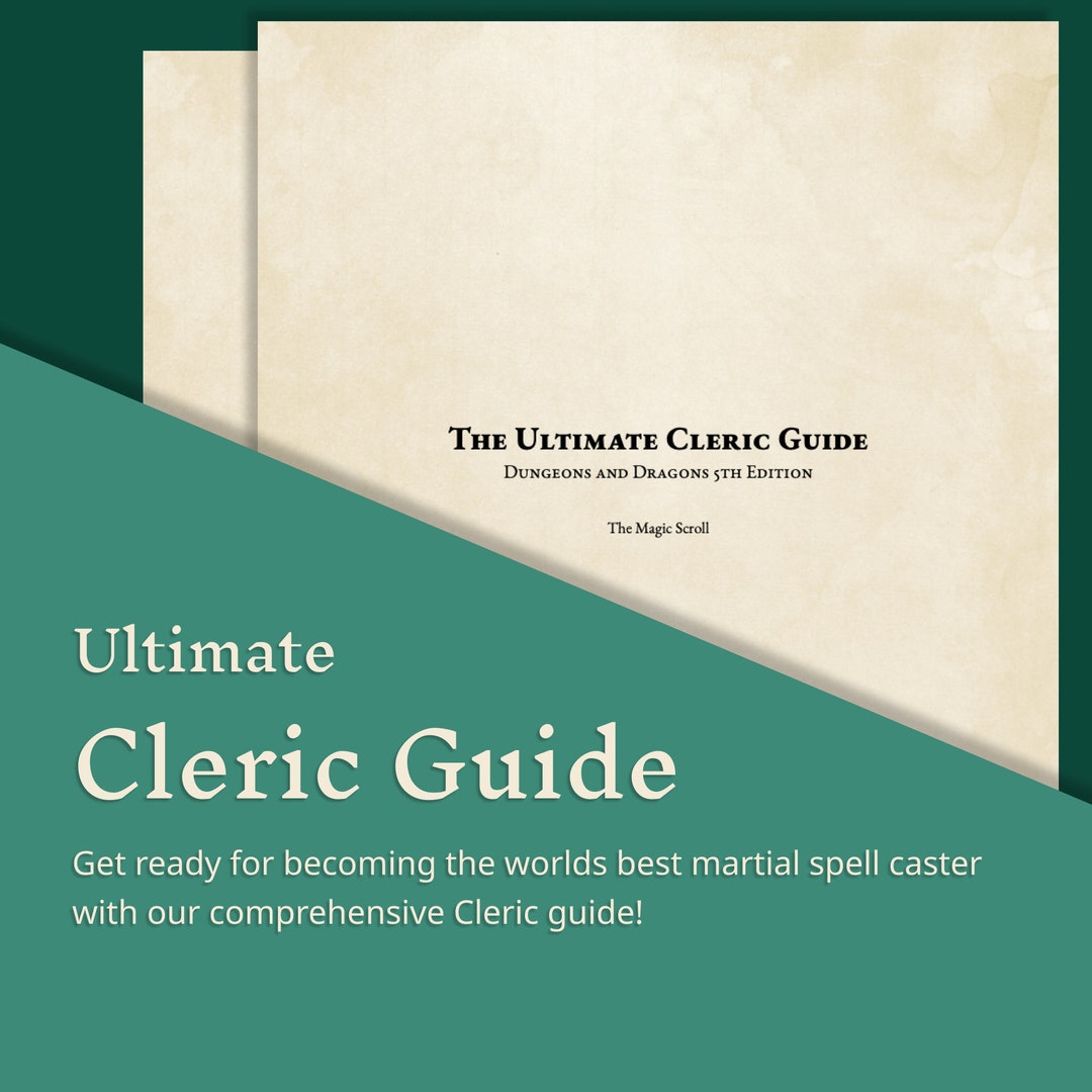 Ultimate D&D Cleric Guide Dungeons and Dragons Toolkit for Building a Cleric Dnd Guide Dungeon ...