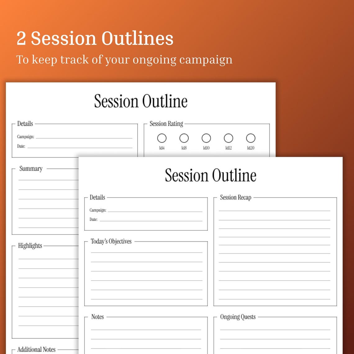 Dnd Player Planner Bundle, Quest, NPC, Campaign Trackers (digital PDF ...