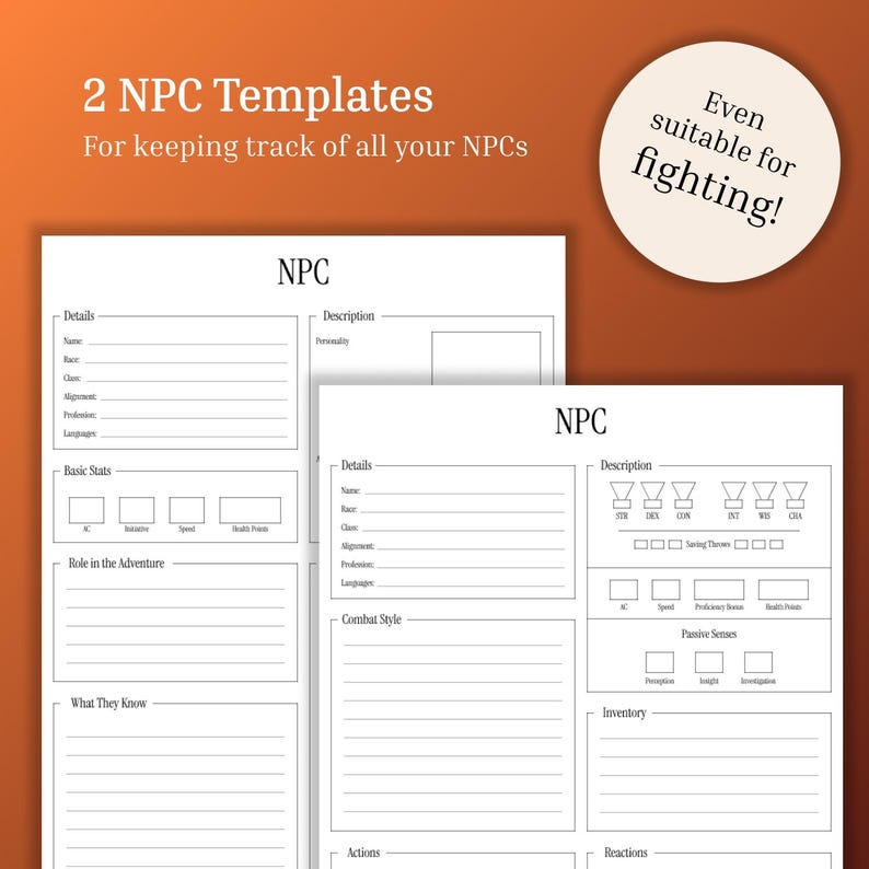 Dnd Campaign Planner, DM Notebook, 10 Unique Pages (digital PDF) - Etsy
