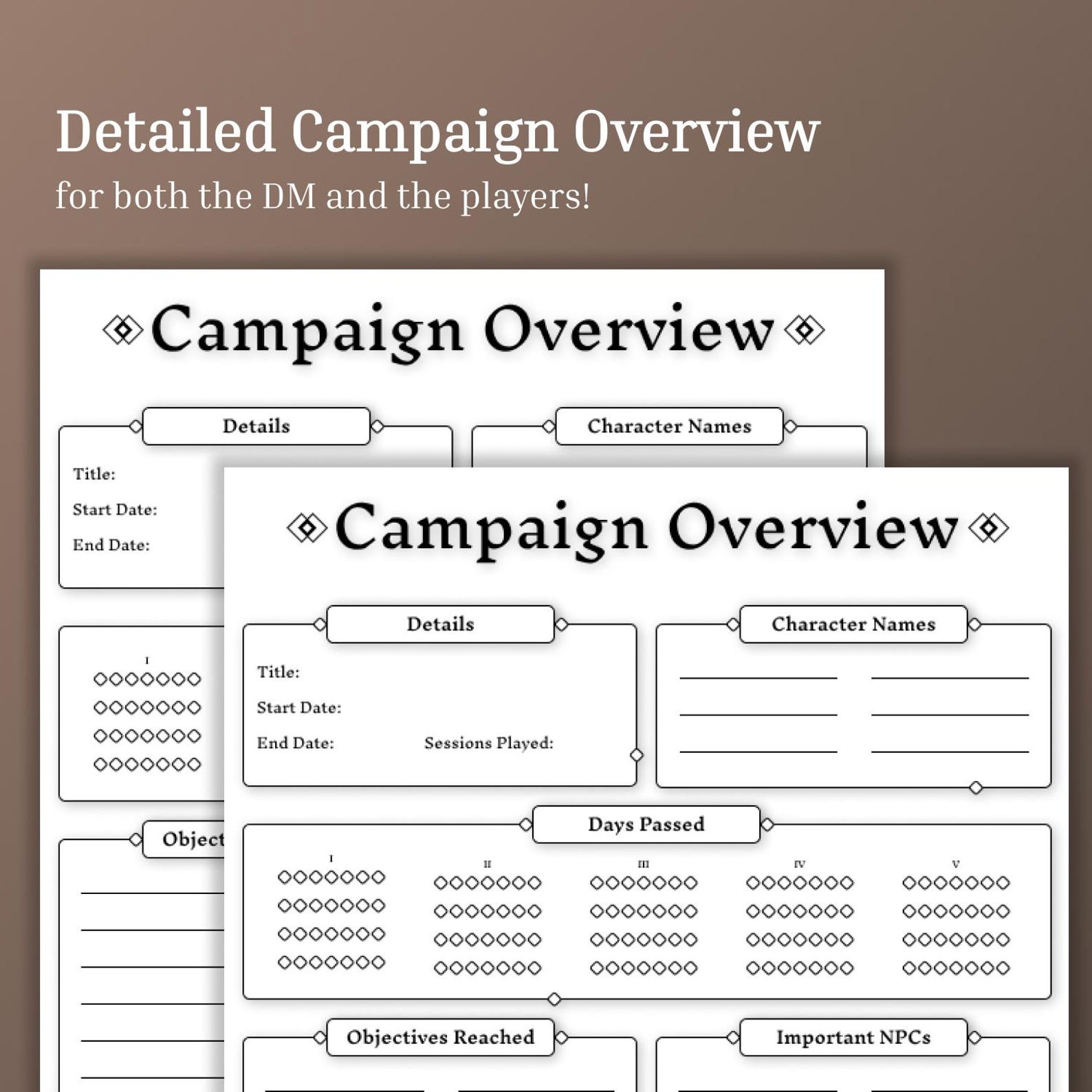 Dnd Planner, Dnd Printable, Dnd Tracker, DM Planner, DM Notebook, D and ...