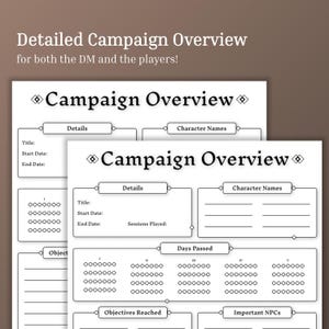 Dnd Planner, Dnd Printable, Dnd Tracker, DM Planner, DM Notebook, D and ...