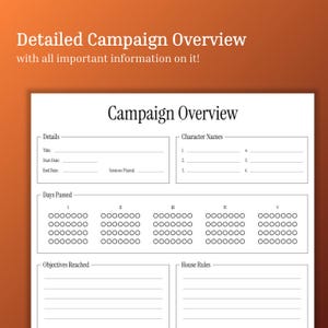 Dnd Planner, Dnd Printable, Dnd Tracker, DM Planner, DM Notebook, D and ...