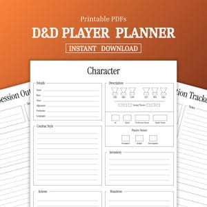 Dnd Player Planner Bundle, Quest, NPC, Campaign Trackers (digital PDF ...