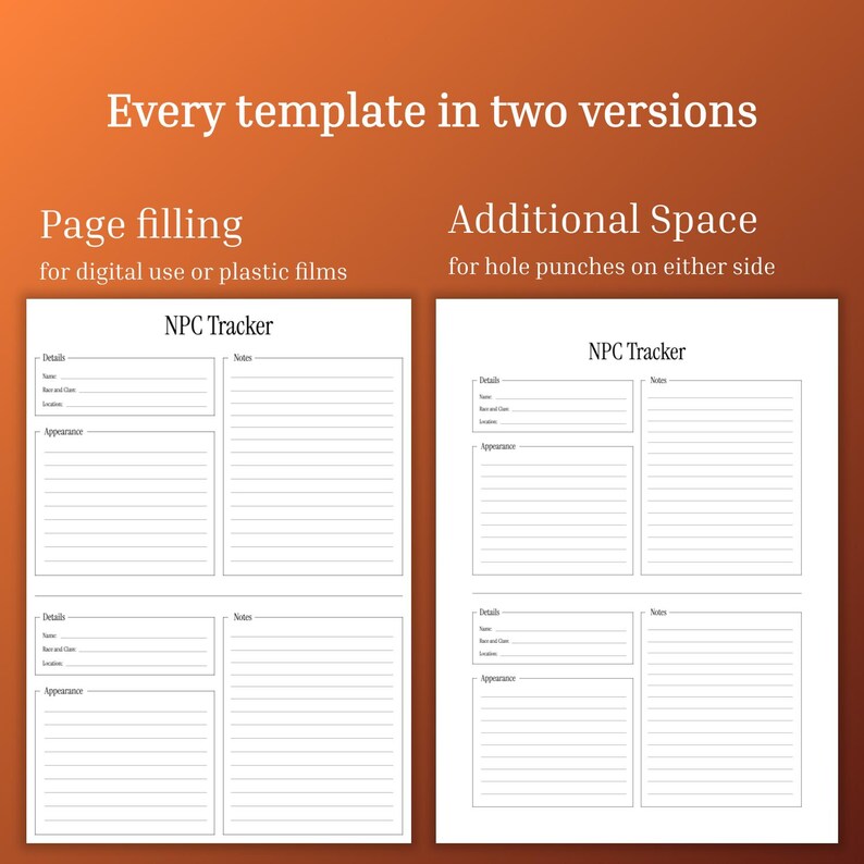 Dnd Player Planner Bundle, Quest, NPC, Campaign Trackers (digital PDF ...