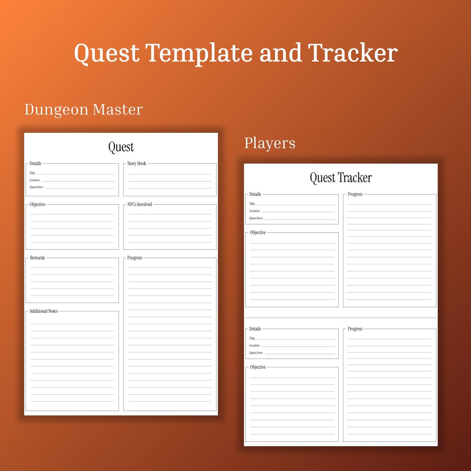 Dnd Planner, Dnd Printable, Dnd Tracker, DM Planner, DM Notebook, D and ...