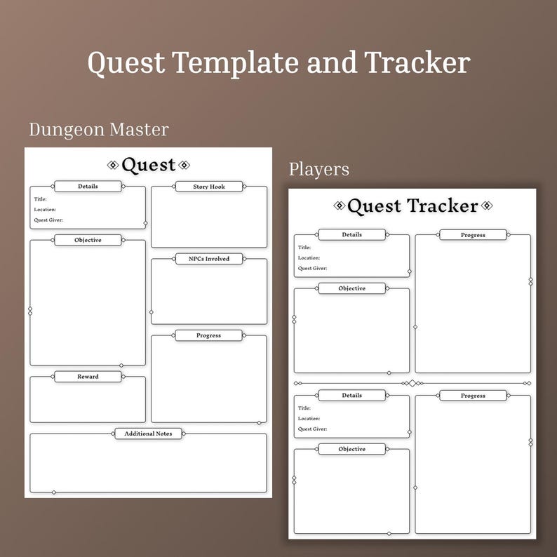 Dnd Planner, Dnd Printable, Dnd Tracker, DM Planner, DM Notebook, D and ...