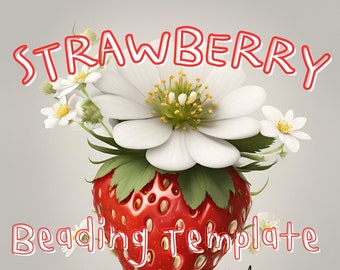 Strawberry Beading Pattern Template - Etsy