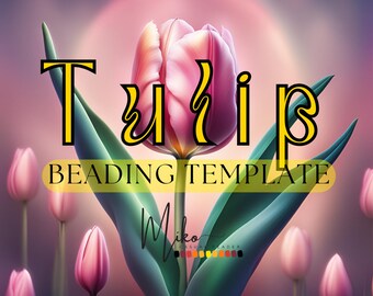 Native Beadwork Template Tulips Tulip Stencils for Embroidery or ...