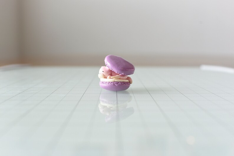 Mini Polymer Clay Figure Desk Buddy Macaroon Slowpoke - Etsy