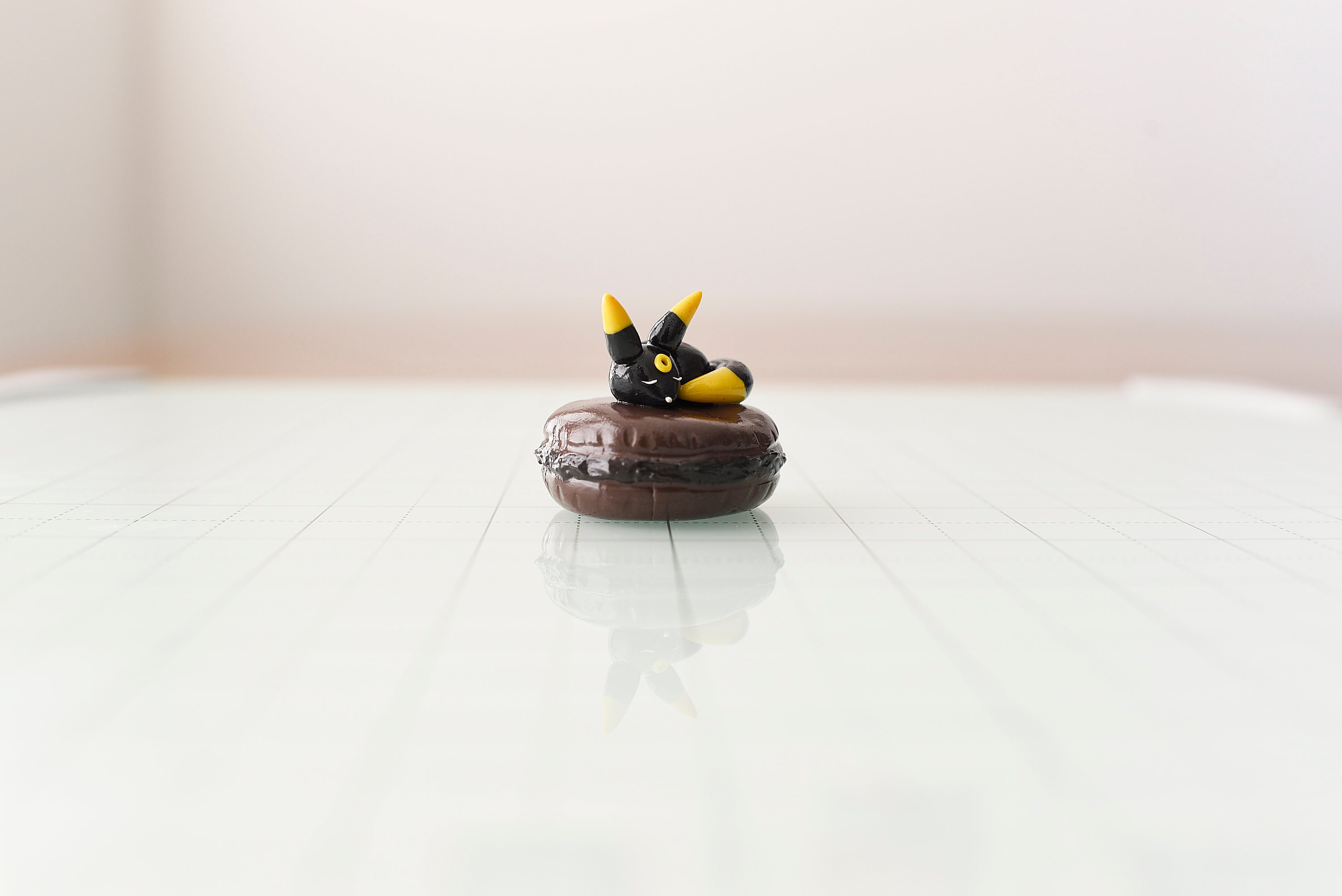 Mini Polymer Clay Figure Desk Buddy Moonpie Umbreon - Etsy