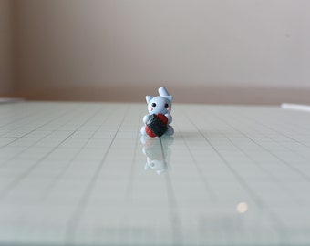 Leaf Hat Panda Mini Desk Buddy Polymer Clay Figure - Etsy