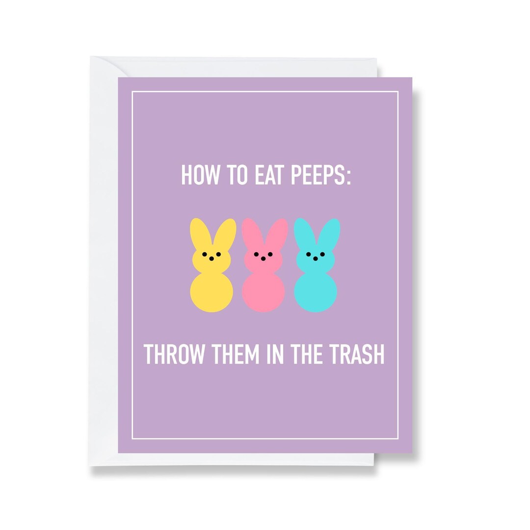 Peeps Easter Greeting Card - Etsy