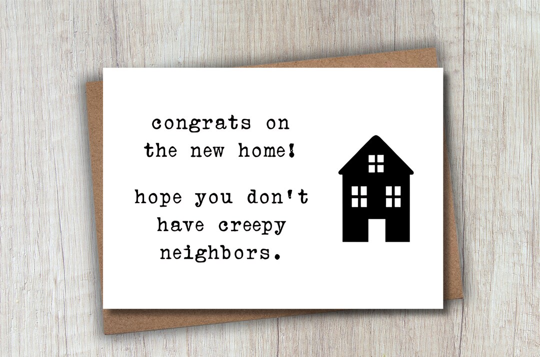 Funny New Homeowner Congratulations Card Congrats on the New Home Hope ...