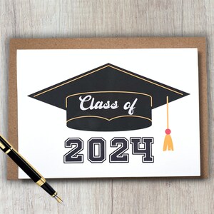2024 Graduation Card Class of 2024 5x7 Blank Greeting Card - Etsy