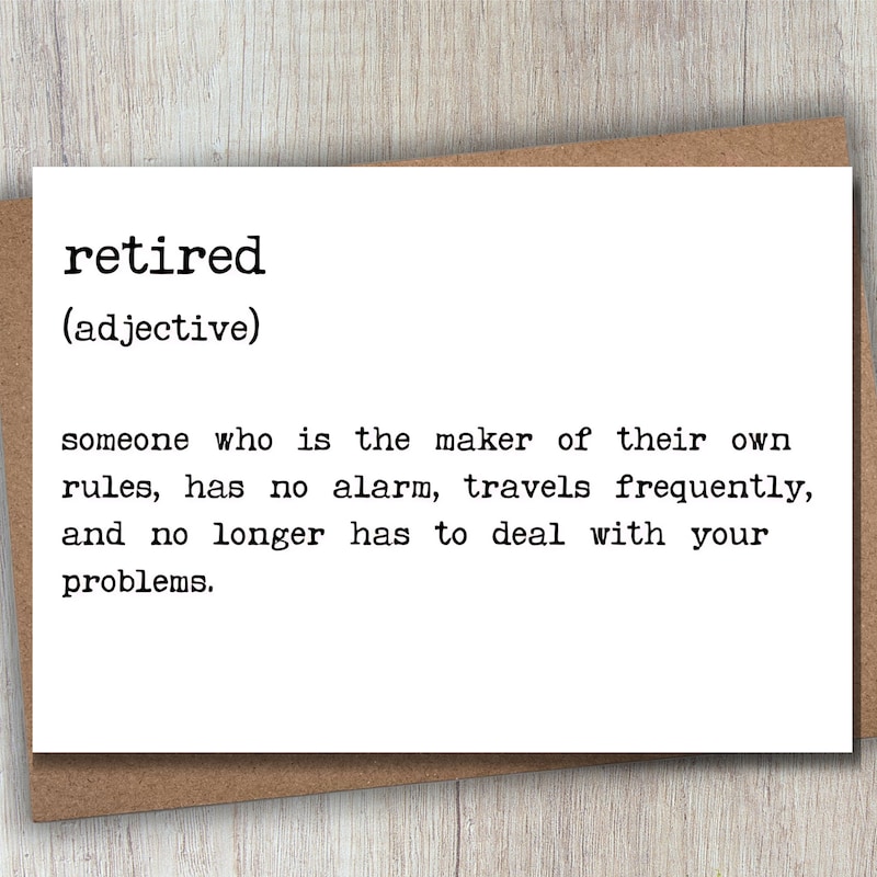 Funny Retirement Cards - Etsy